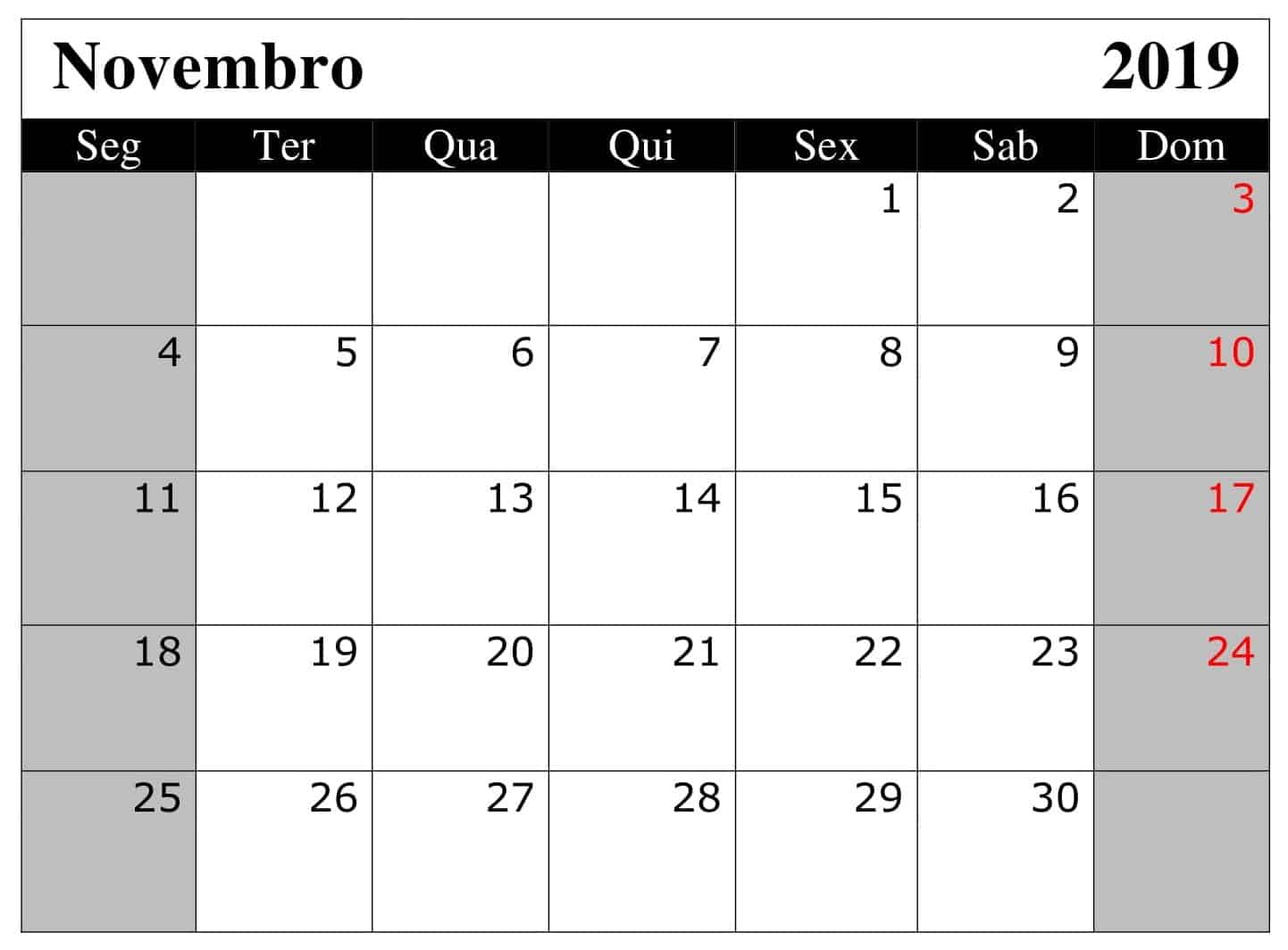 Calendario Noviembre 2016: Imprime y Organiza tu Mes