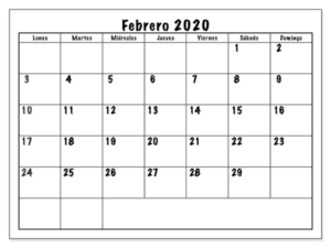 Calendario Febrero 2020 Argentina Estilos | Nosovia.com