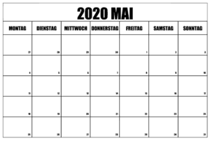 Kalender 2020 Mai Mit Feiertagen | Nosovia.com