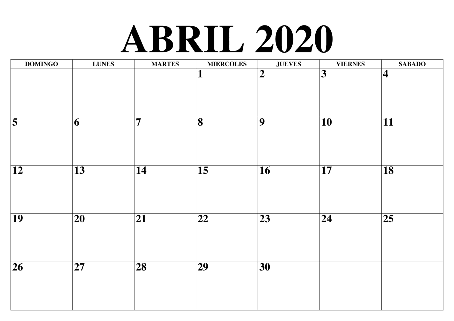 Calendário 2020 Abril Feriados | Nosovia.com
