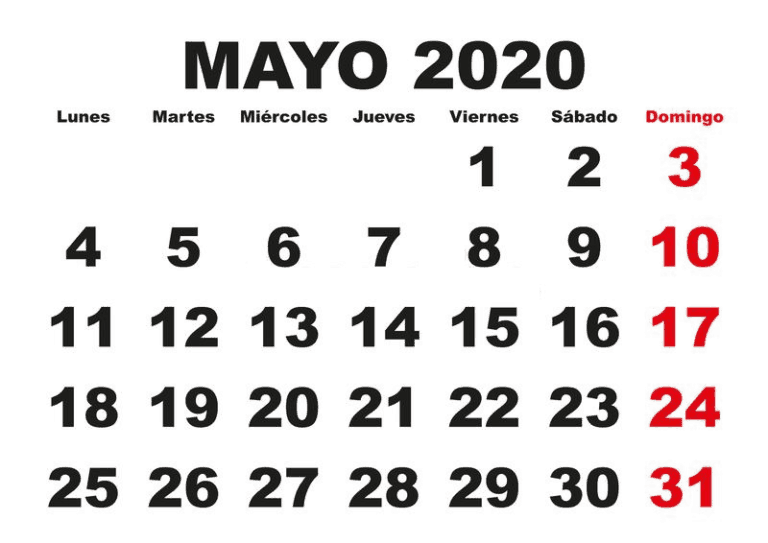 Gratuito Calendário Maio 2020 Para Imprimir | Nosovia.com